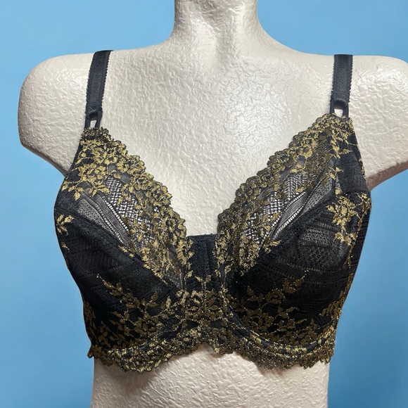 Wacoal | Intimates & Sleepwear | Wacoal Black And Gold Embrace Lace ...
